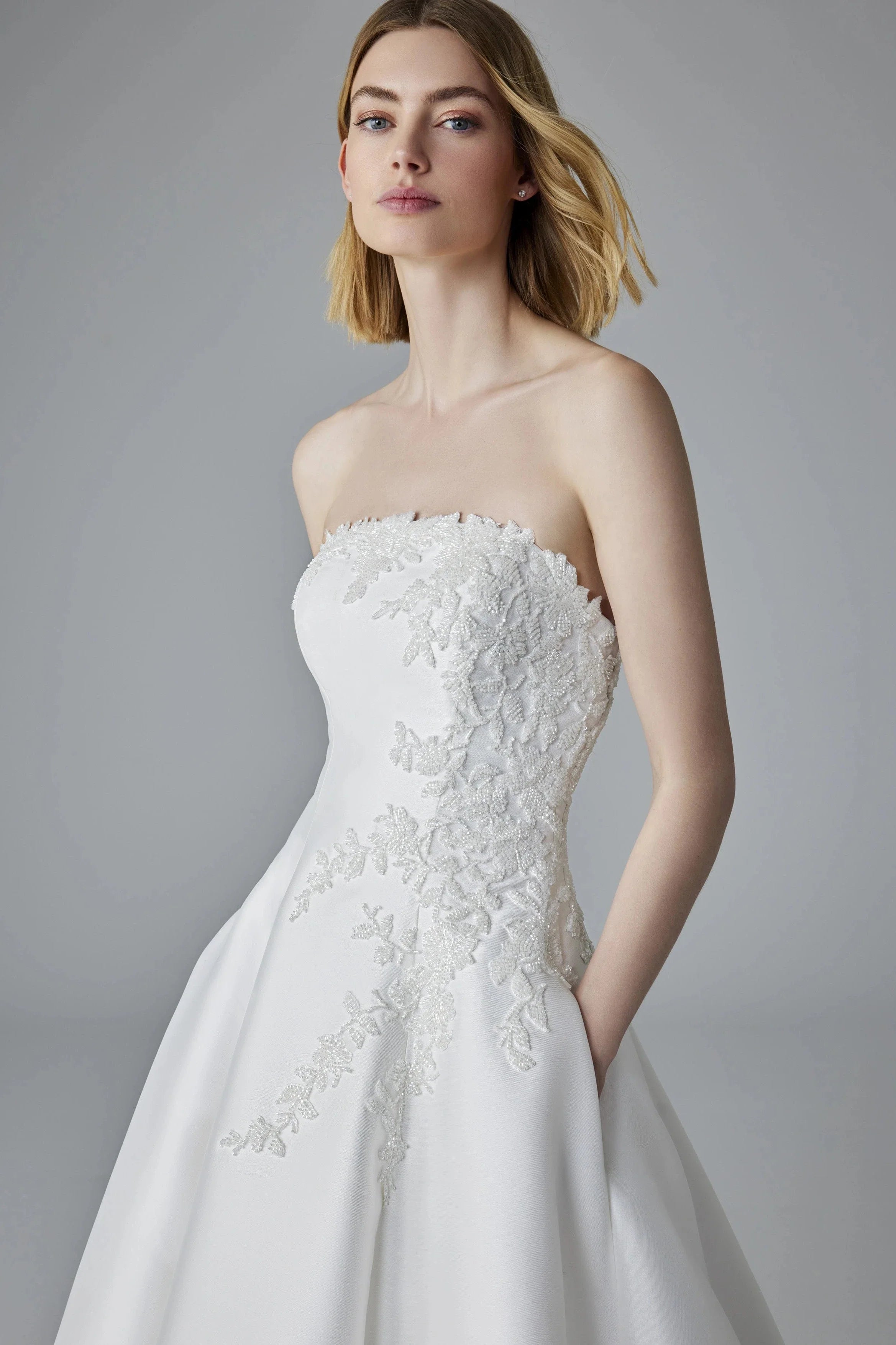 Straight Neckline Wedding Dresses | Krismil Bridal